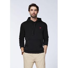 POLO SYLT Kapuzenpullover mit gesticktem Label-Symbol in Schwarz | Gr.: S