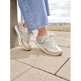 Heine Sneaker in weiß-goldfarben | Gr.: 36