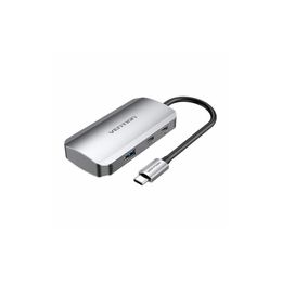 Wisam USB-C auf USB-C Dockingstation - 3x USB3.0, PD 0,15m grau - USB-C, 3x USB3.0 | Gr.: onesize