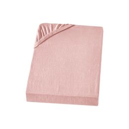 Carpe Sonno Biber Spannbettlaken in Altrosa | Gr.: 180-x-200-cm