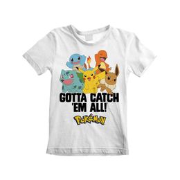 Pokémon Pokémon Shirt "Gotta Catch Em All Kids T-Shirt" in Weiß | Gr.: XL