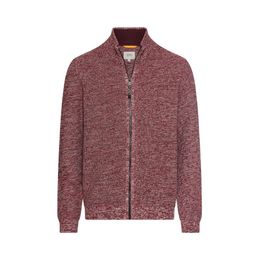 Camel Active Strickjacke aus einem soften Baumwollmix in Bernsteinrot | Gr.: M