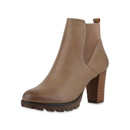 VAN HILL Chelsea Boots Sofia in Khaki | Gr.: 36