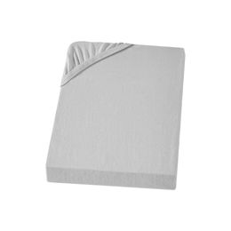 Carpe Sonno Biber Spannbettlaken in Hellgrau | Gr.: 90 x 200 cm