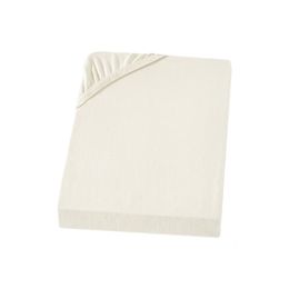 Carpe Sonno Biber Spannbettlaken in Creme | Gr.: 140-x-200-cm