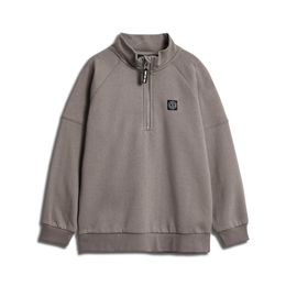 SOMETIME SOON Halbreißverschluss Sweatshirt Stsharry Kinder in STEEPLE GRAY | Gr.: 140