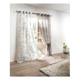 Heine Dekostore in weiß-taupe | Gr.: 145 cm