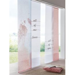 Heine Schiebevorhang in rose-weiss | Gr.: 145 x 57cm