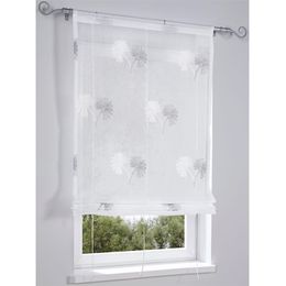 Heine Bändchenrollo in grau-offwhite | Gr.: 140 x 45 cm