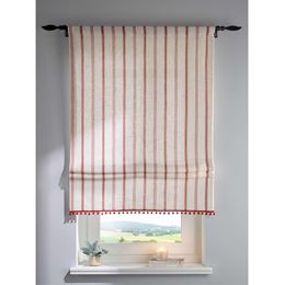 Heine Raffrollo in natur-rot | Gr.: 140 x 45 cm