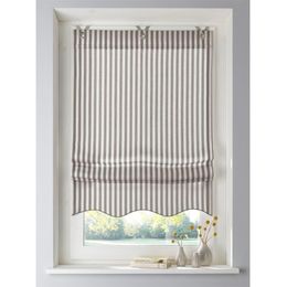 Heine Raffrollo in grau-natur | Gr.: 140 x 45 cm