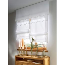 Heine B&auml;ndchenrollo in wei&szlig; | Gr.: 130-x-100-cm