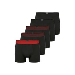 Schiesser Boxershort 5er Pack in Schwarz/Rot | Gr.: XL