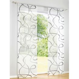Heine Schiebevorhang in wei&szlig;-grau | Gr.: 245-x-60-cm