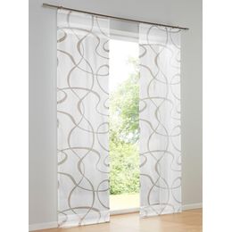 Heine Schiebevorhang in wei&szlig;-taupe | Gr.: 245-x-60-cm