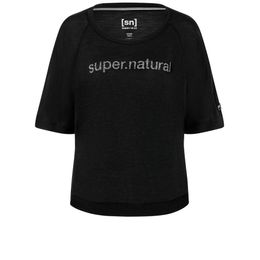 super.natural Merino T-Shirt W LIQUID FLOW TEE in schwarz | Gr.: S