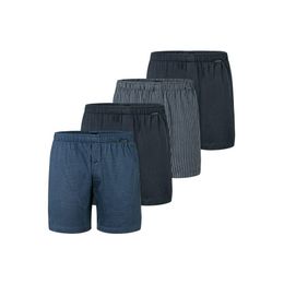 Schiesser Boxershorts Singel-Jersey in Dunkelblau Mix | Gr.: XXL