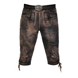 Edelnice Kniebund Wildbock Lederhose Alex in dunkelbraun | Gr.: 44