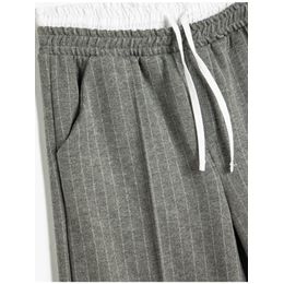 KOTON Hose in Grau Gestreift | Gr.: 6-8 Jahre