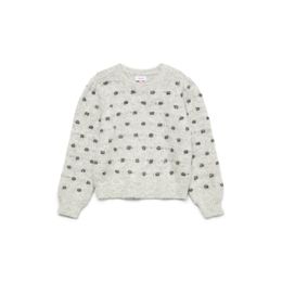 Vero Moda Girl Strickpullover in Light Grey Melange | Gr.: 158/164