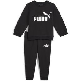 Puma Trainingsanzug "MINICatS ESS Crew Set FL INF" in Schwarz | Gr.: 98