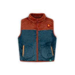 Little Green Radicals Recycelte Fleece-Weste mit Rei&szlig;verschluss in Blau | Gr.: 7-8 Jahre
