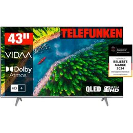 Telefunken QLED-Fernseher »D43Q750M8CW« 108 cm/43 ′′ Smart-TV schwarz Erleben Sie flüssige Bewegungen mit MEMC-Technologie! Schnelle Action-Szenen...