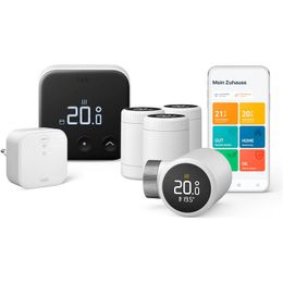 tado Heizkörperthermostat »4x Heizkörper-Thermostat X + Bridge X + Sensor X« 6 Stk. tlg. Weiß tado° X: mit 10 Jahren Garantie; nicht kompatibel mit...