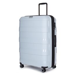 Stratic Trolley »STRAW+ Koffer L« 1 Stk. tlg. 105 l 4 Rollen Hartschalenkoffer Trolley TSA-Zahlenschloss CONNECT NFC-Chip Pastell blue