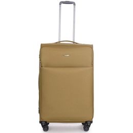 Stratic Weichgepäck-Trolley »Light + L, khaki« 90 l 4 Rollen Reisekoffer großer Koffer Aufgabegepäck TSA-Zahlenschloss khaki