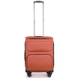 Stratic Weichgepäck-Trolley »Bendigo Light + S, rosso clay« 42 l 4 Rollen Handgepäck Reisekoffer Reisegepäck TSA-Zahlenschloss rosso clay