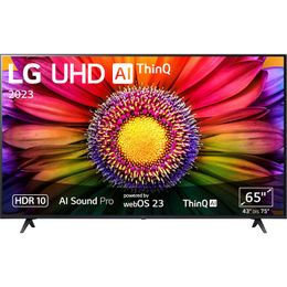 LG LED-Fernseher »65UR80006LJ« 164 cm/65 ′′ Smart-TV UHD, α5 Gen6 4K AI-Prozessor, HDR10, AI Sound Pro, Filmmaker Mode schwarz Intelligenter α5 Gen6..