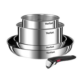 Tefal Topf-Set »Ingenio Emotion« Edelstahl Set, 5 Stk. tlg. abnehmbarer Griff, Antihaftversiegelung, Thermo-Signal, Induktion edelstahlfarben 0