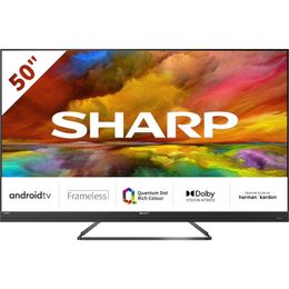 Sharp LED-Fernseher »4T-C50EQx« 126 cm/50 ′′ Android TV Smart-TV schwarz Lichtsensor mit OPC (Optical Picture Control)