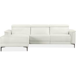 Home Affaire Ecksofa »Lund, L-Form, 261cm, man. o. elektr. Relaxfunktion (mit USB-A)« und Kopfteilverstellung creme