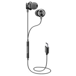 cellularline In-Ear-Kopfhörer »USB-C In Ear Kopfhörer mit Mikrofon« Schwarz CLEAR VOICE MICROPHONE: Optimierung des Ruftons