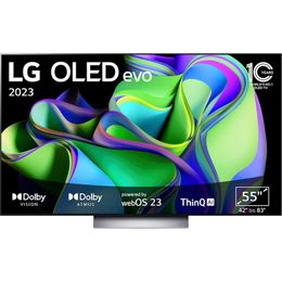 LG OLED-Fernseher »OLED55C37LA« 139 cm/55 ′′ Smart-TV OLED evo, bis zu 120 Hz, α9 Gen6 4K AI-Prozessor, Twin Triple Tuner schwarz Leistungsstarker...