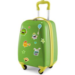 Hauptstadtkoffer Kinderkoffer »For Kids, Monster« 24 l 4 Rollen Kinderreisegepäck Handgepäck-Koffer Kinder-Trolley Apfelgrün/Monster