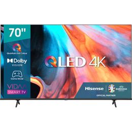 HISENSE QLED-Fernseher »70E77HQ« 176, 5 cm/70 ′′ Smart-TV schwarz Sound Technologie (DTS virtual X, Dolby Audio), VIDAA U5 Benutzeroberfläche,...