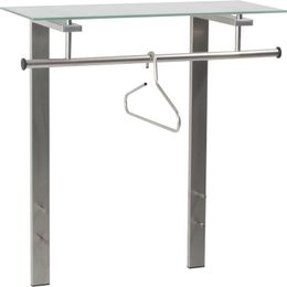 SPINDER DESIGN Garderobenleiste Metall, Funktional, 33 cm tief silber Glas, Metall