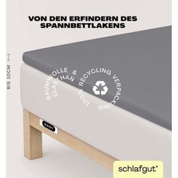 Schlafgut Spannbettlaken »EASY Jersey Elasthan Topper« MADE IN GREEN by OEKO-TEX Grey Mid Obermaterial: 95% Baumwolle, 5% Elasthan