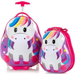 Heys Kinderkoffer »Travel Tots, 46 cm, Einhorn« Set, 2 Stk. tlg. 14 l 2 Rollen x Joachim Llambi Kindertrolley Kinder Reisegepäck Einhorn