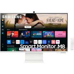 Samsung Smart Monitor &raquo;S32DM801UU&laquo; 80 cm/32 &prime;&prime; 3840 x 2160 px 4 Reaktionszeit 60 Hz 4K AI Upscaling wei&szlig;
