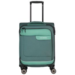 Travelite Weichgepäck-Trolley »VIIA, verschiedene Größen und Farben« 34 l 4 Rollen Reisegepäck Trolley Koffer Weichgepäck TSA Schloss eukalyptus
