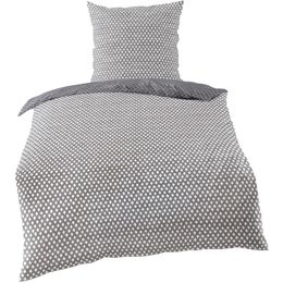 Bierbaum Bettw&auml;sche &raquo;grey pattern&laquo; 2 Stk. tlg. mit feinem Muster silber Obermaterial: 100% Baumwolle B/L: 135 cm x 200 cm