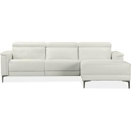 Home Affaire Ecksofa »Lund, L-Form, 261cm, man. o. elektr. Relaxfunktion (mit USB-A)« und Kopfteilverstellung creme