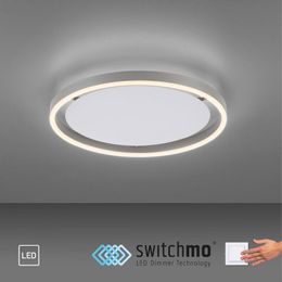 JUST LIGHT Deckenleuchte »RITUS« LED-Board 1 Stk. Warmweiß LED, dimmbar, Switchmo aluminiumfarben