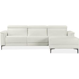 Home Affaire Ecksofa &raquo;LUND, L-Form, 261cm, man. o. elektr. Relaxfunktion (mit USB-A)&laquo; und Kopfteilverstellung beige Kunstleder 100% Polyurethan