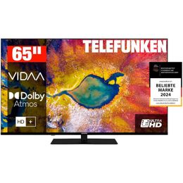 Telefunken LED-Fernseher »D65U975M8CWI« 164 cm/65 ′′ Smart-TV schwarz Erleben Sie Dolby Atmos: Tauchen Sie ein in einen beeindruckenden...