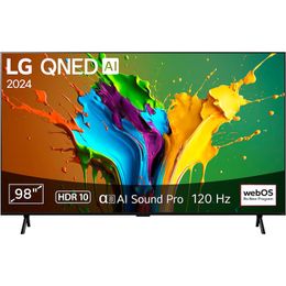LG QNED-Fernseher »98QNED89T6A« 248 cm/98 ′′ Smart-TV schwarz Neuer leistungsstarker α8 4K AI-Prozessor mit AI Super Upscaling, AI Brightness...
